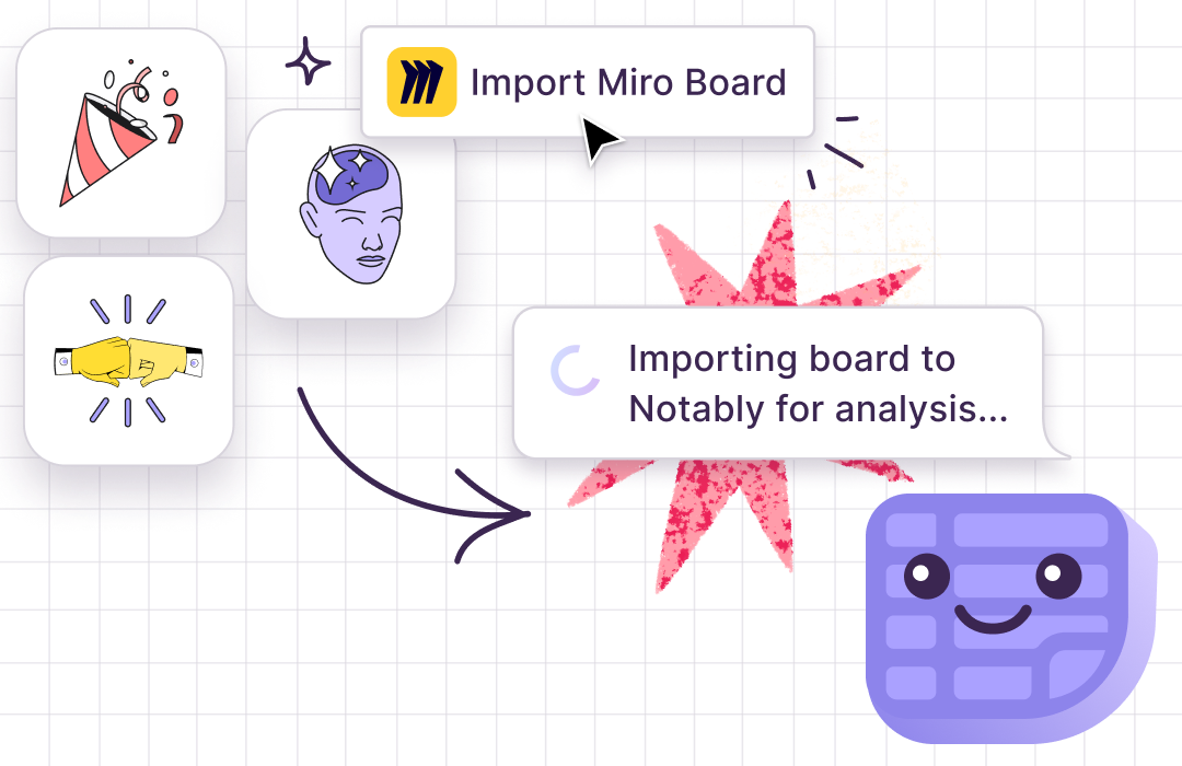 Introducing Notably + Miro Integration: 3 Tips to Analyze Miro Boards with AI in Notably