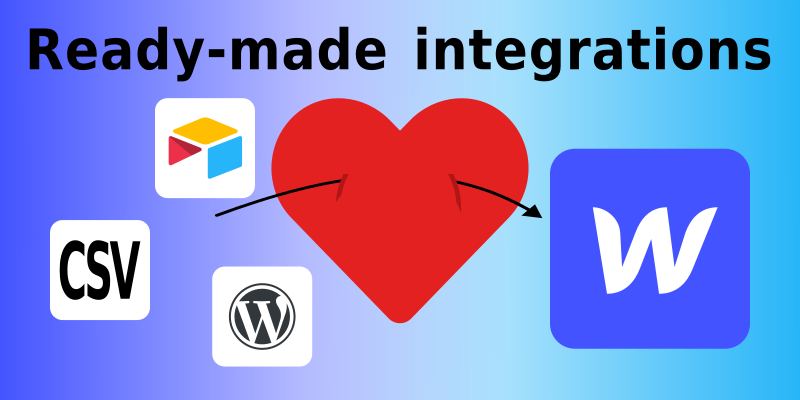 PowerImporter: Sync Airtable, CSV, & Wordpress Data to Webflow Easily
