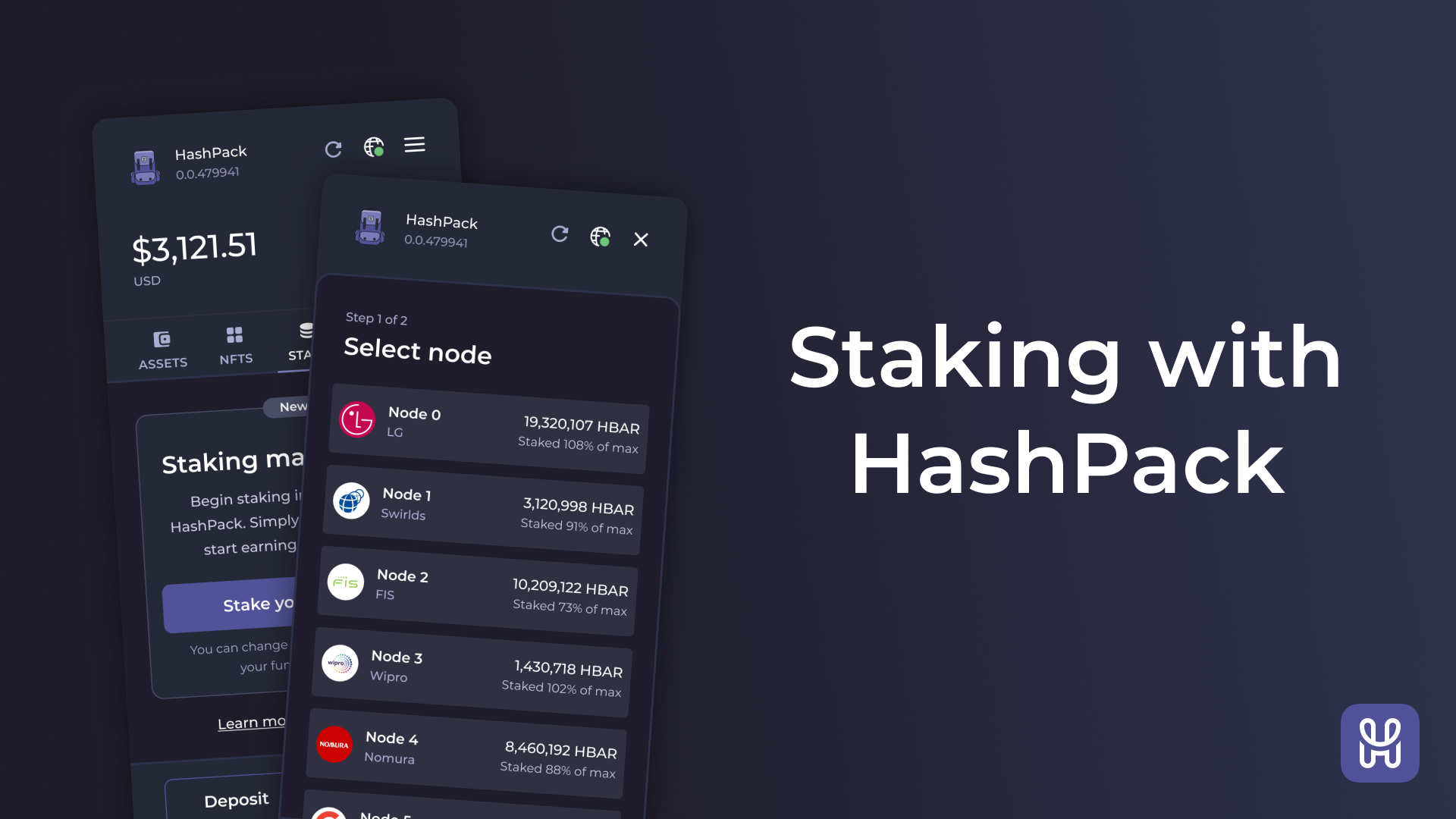 Staking with HashPack