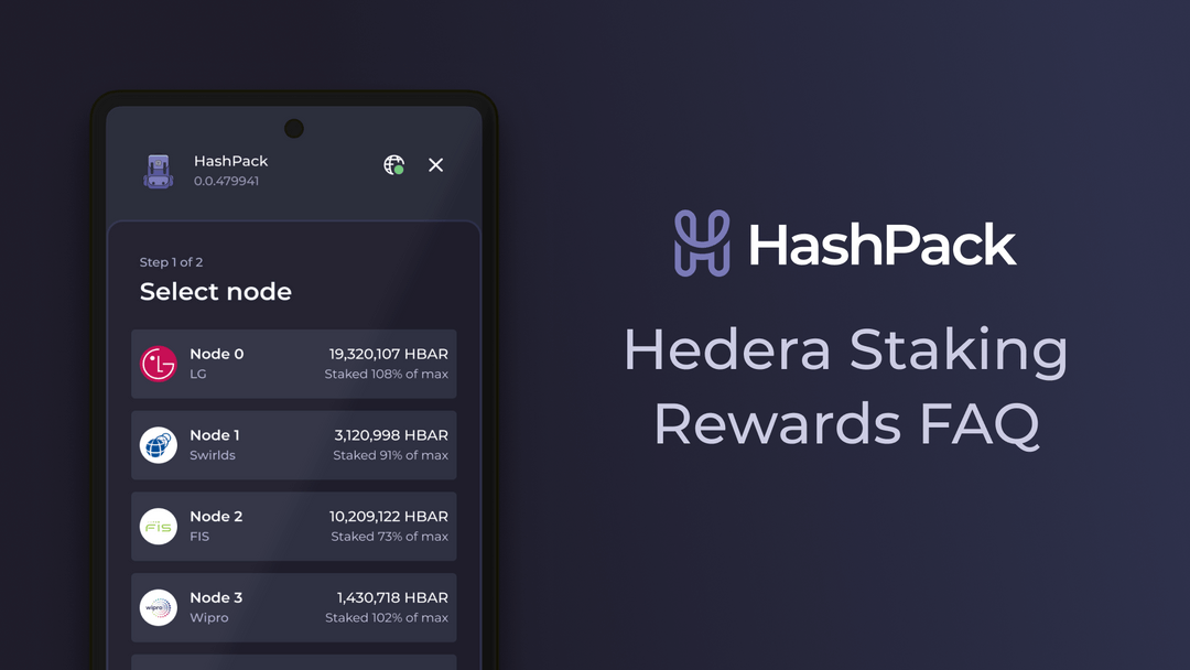 Hedera staking rewards FAQ | HashPack Web3 wallet