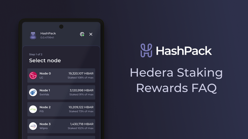 Hedera staking rewards FAQ | HashPack Web3 wallet