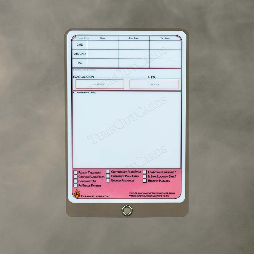 9-Line Emergency Medivac Turnout Card