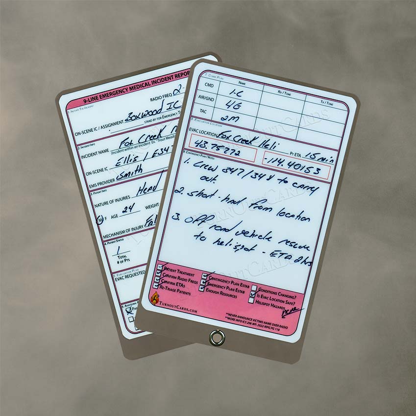 9-Line Emergency Medivac Turnout Card