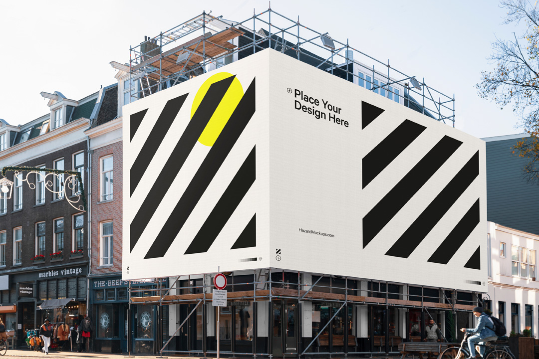 Hazard Mockups | Free Frame Banner Mockup