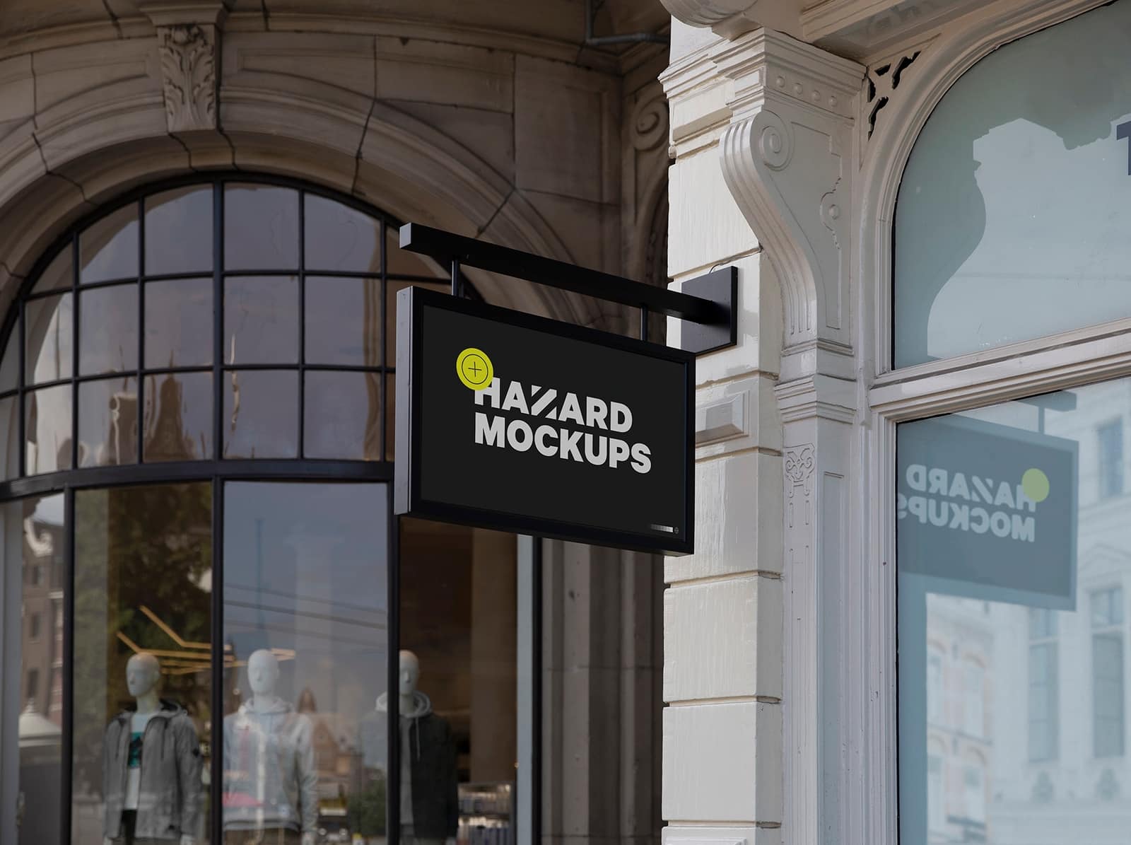 Hazard Mockups | Free Retail store sign