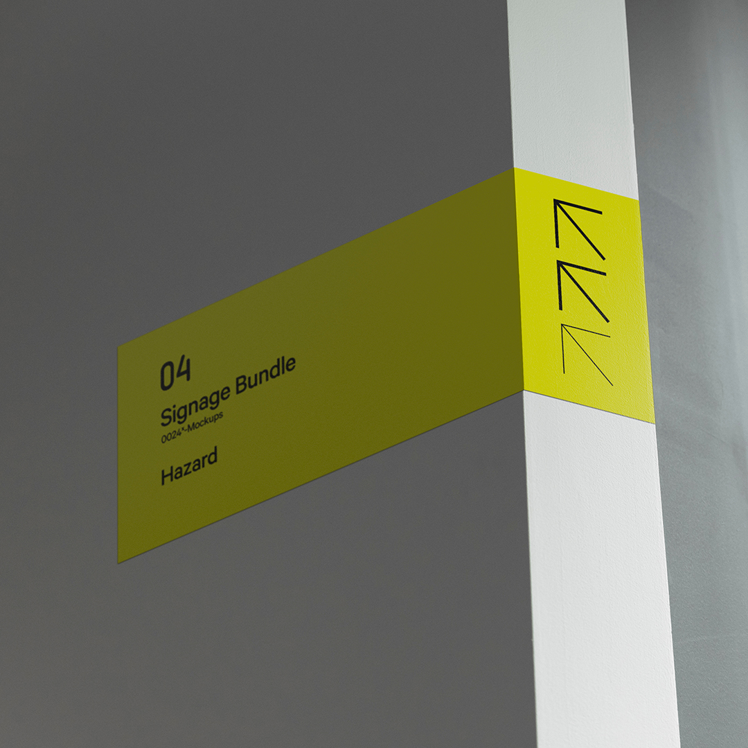 Hazard Mockups | 24x Signage Mockup Bundle