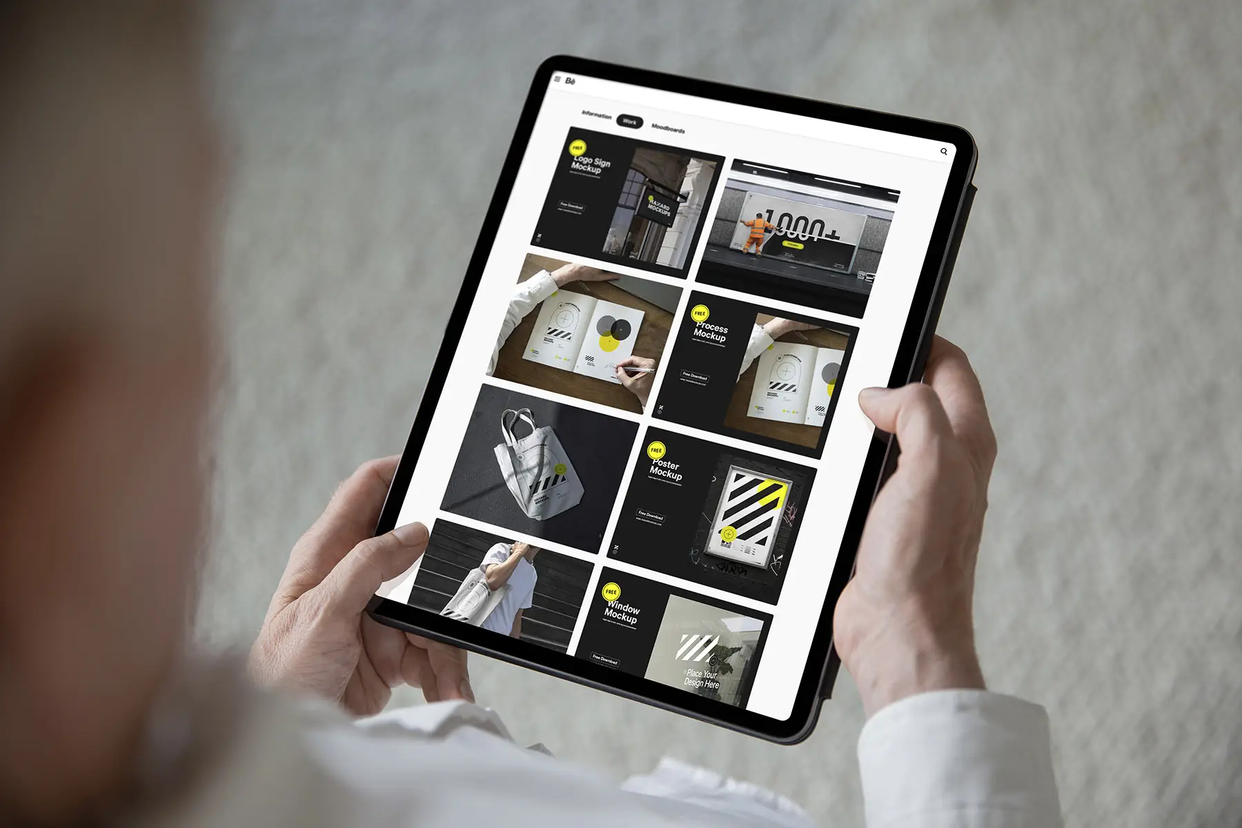 Hazard Mockups | Ipad Pro Portrait Mockup