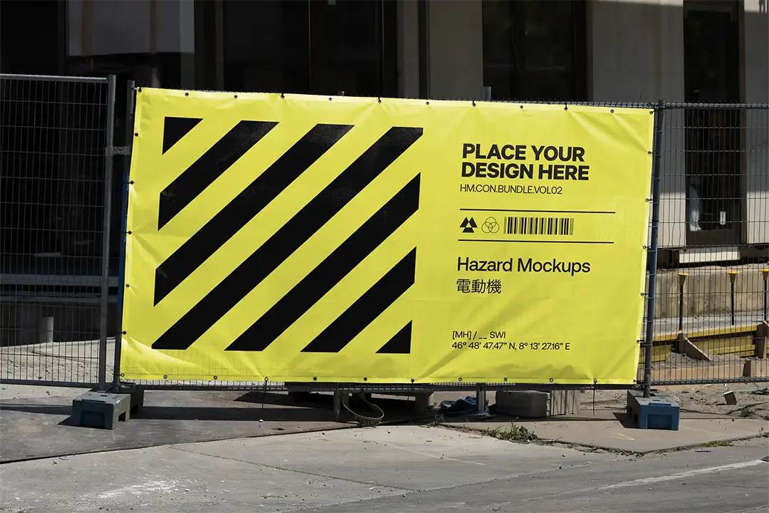 Hazard Mockups | 25x Construction Mockup Bundle Vol.02