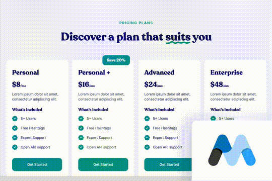 Green Pricing Table Webflow Cloneable