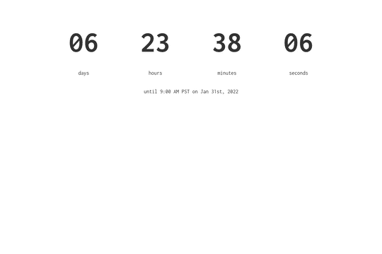 Countdown Launch Timer Clock Webflow Cloneable