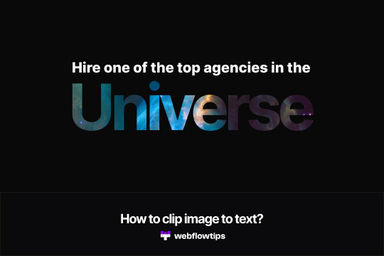 Clipping Images to Text Example Webflow Cloneable