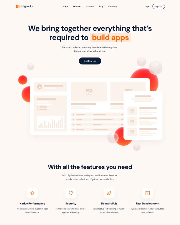 Startup App Webflow Template Hyperion | FlowRadar