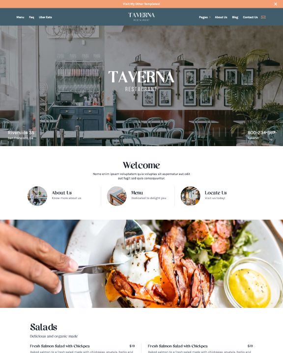 Fresh Cafe Webflow Template Taverna | FlowRadar
