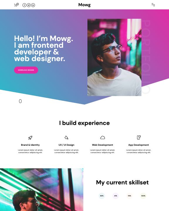Frontend Developer Webflow Template Mowg | FlowRadar