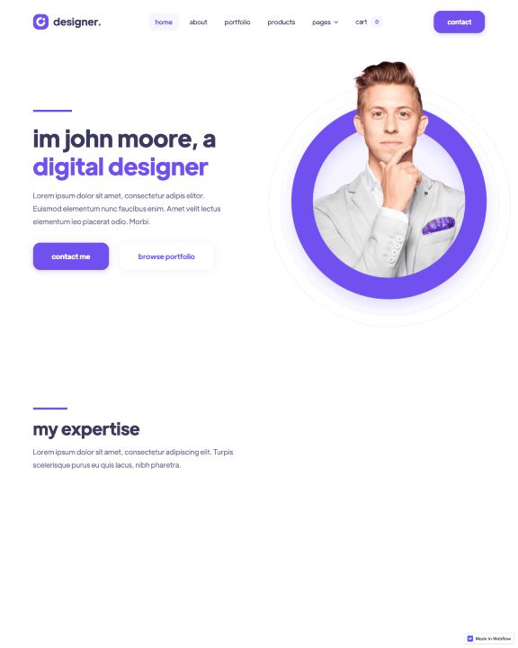 Digital Designer Webflow Template Designer | FlowRadar