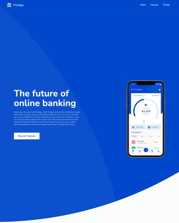 Fintech App Webflow Template FinApp | FlowRadar