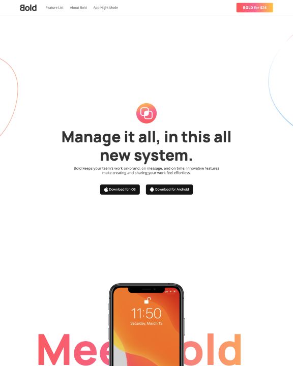Bold App Webflow Template Bold | FlowRadar