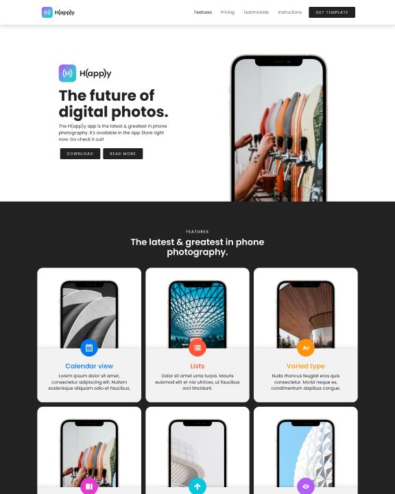 Digital Photography Webflow Template Happy | FlowRadar