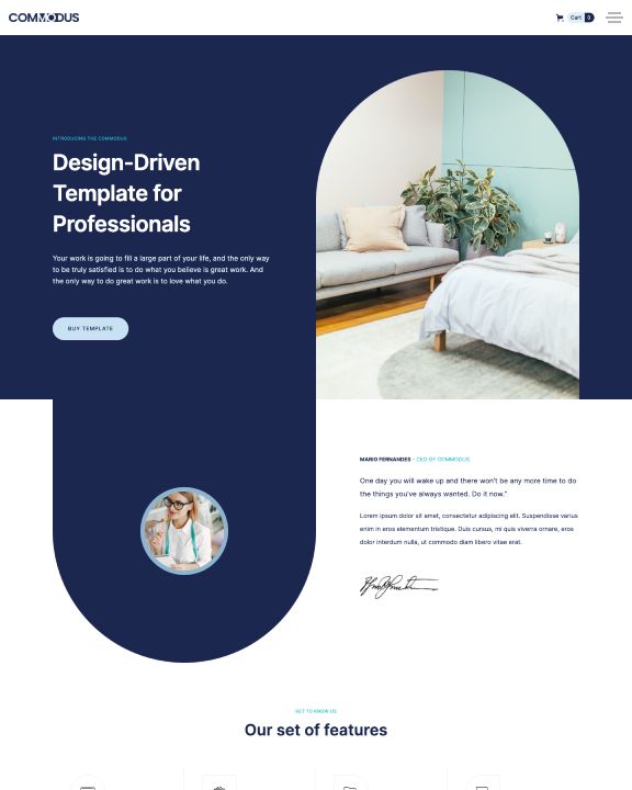 Professional Design Webflow Template Commodus | FlowRadar