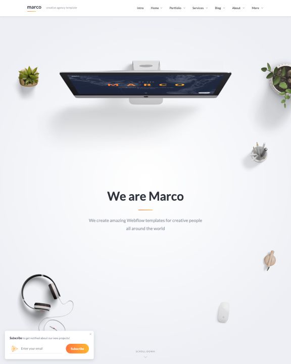 Simple Studio Webflow Template Marco | FlowRadar