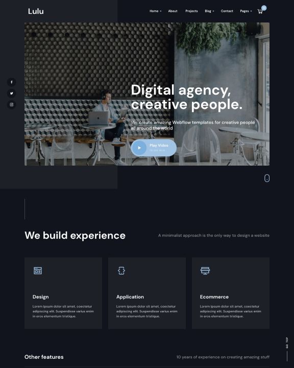 Creative Design Agency Webflow Template Lulu | FlowRadar