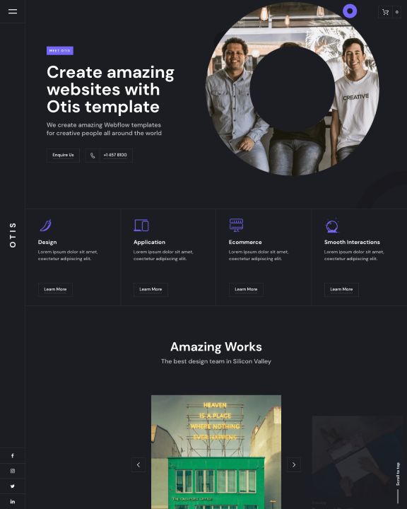 Technology Startup Webflow Template Otis | FlowRadar