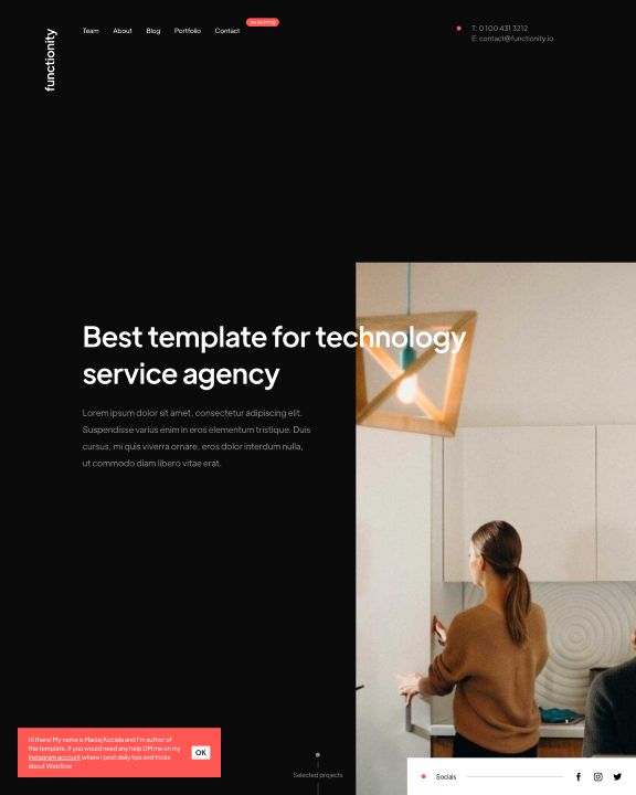Technology Service Webflow Template Functionality | FlowRadar