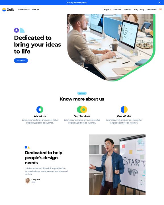 Clean App Webflow Template Delia | FlowRadar