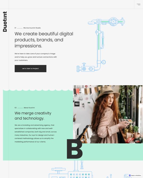 Light Design Webflow Template Duotint | FlowRadar