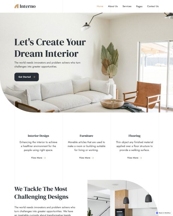 Home Designer Webflow Template Interno | FlowRadar