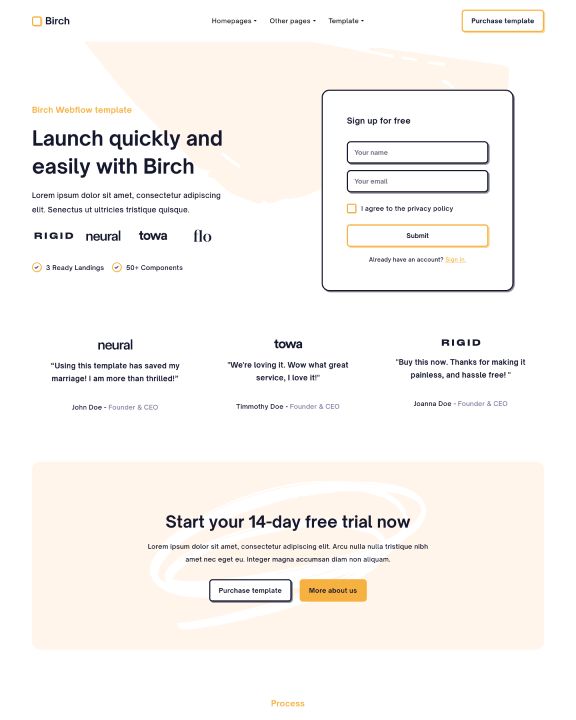 Crypto UI Kit Webflow Template Birch | FlowRadar
