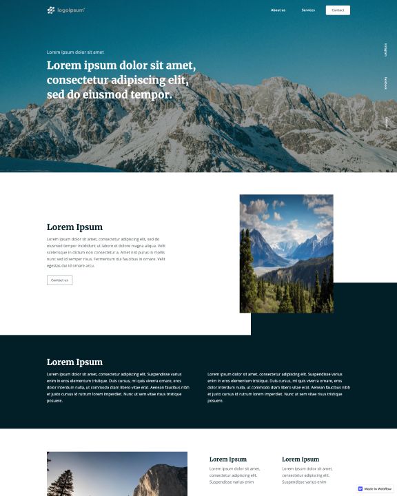 Minimal Travel Blog Webflow Template Trail Guide Landing | FlowRadar