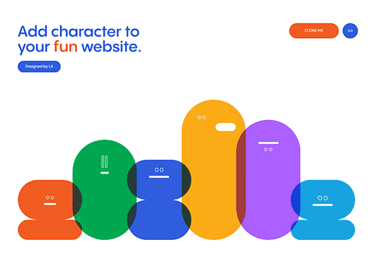 Character Animations via Interactions Webflow Cloneable