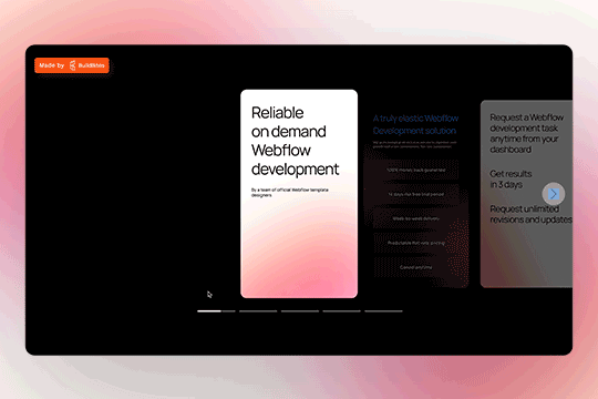 Unique Responsive Slider Webflow Cloneable