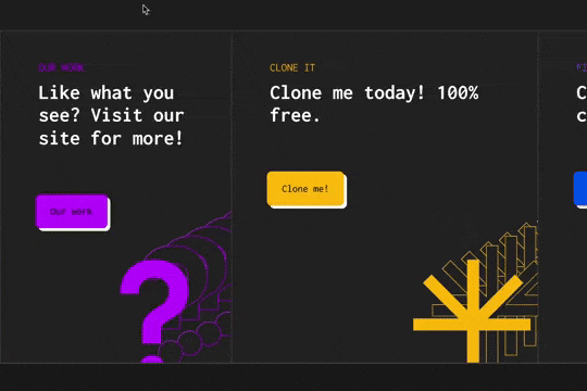 Advanced jQuery Card Hover Interaction Webflow Cloneable