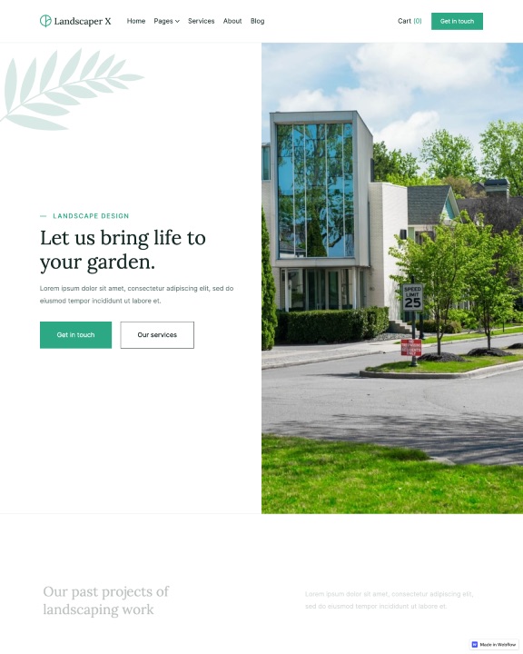 40 Webflow templates with Hero Slider components