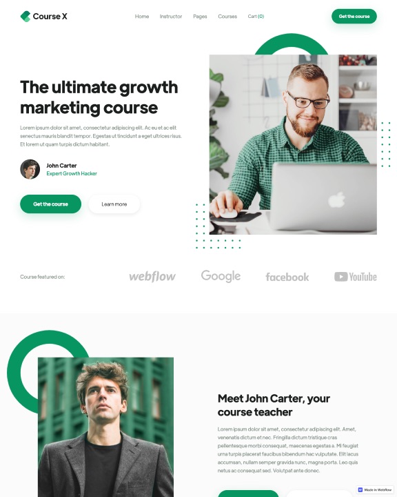 LMS Learning Platform Webflow Template Edu Course | FlowRadar