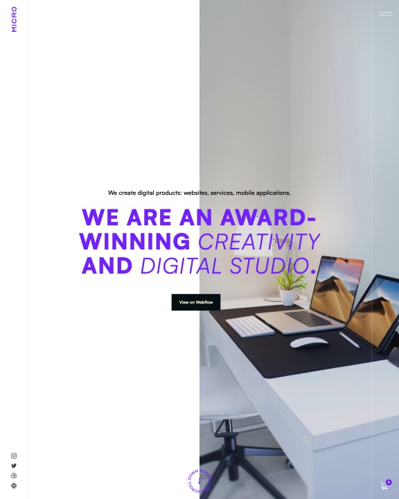 Digital Studio Webflow Template Micro | FlowRadar