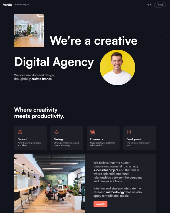 Web Design Service Webflow Template Vardo | FlowRadar