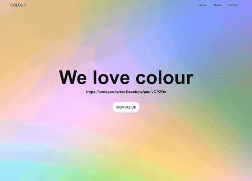 Colorful Gradient Background Animation Webflow Cloneable