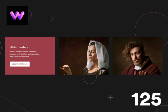 3D Portfolio Card Animation Webflow Cloneable