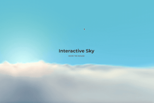 Interactive Sky Three.js Webflow Cloneable