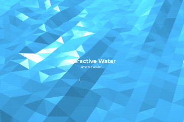 Three.js Polygon Water Background Webflow Cloneable