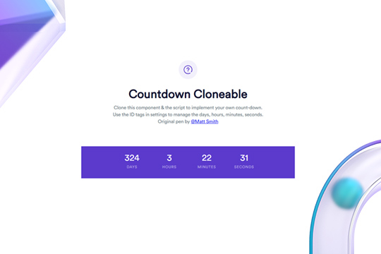 Countdown Clock Method Webflow Cloneable