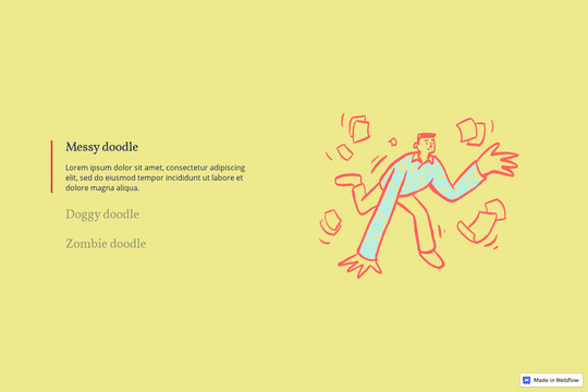 Tab Change Interaction Webflow Cloneable