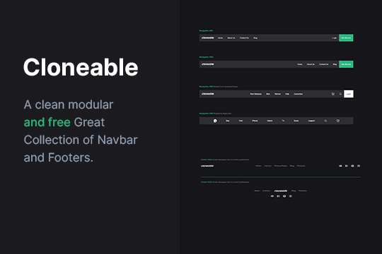 Navigation & Footer Designs Webflow Cloneable
