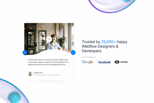 Large Testimonial Slider Webflow Cloneable