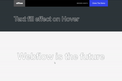 Text Fill Hover Effect Webflow Cloneable