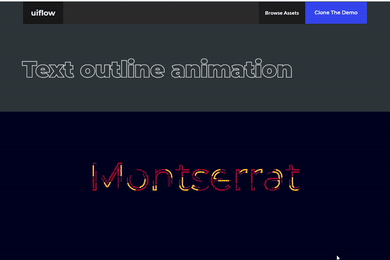 Text Outline Animation Webflow Cloneable