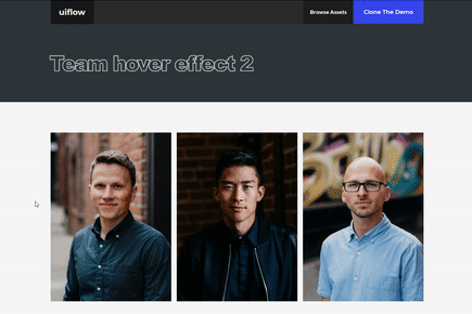 Image Split on Hover Webflow Cloneable